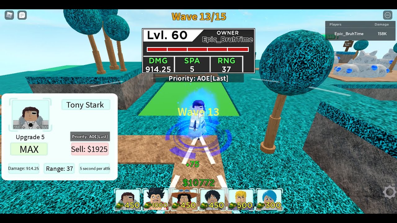 Level 60 Tony Stark (All Star Tower Defense) - YouTube