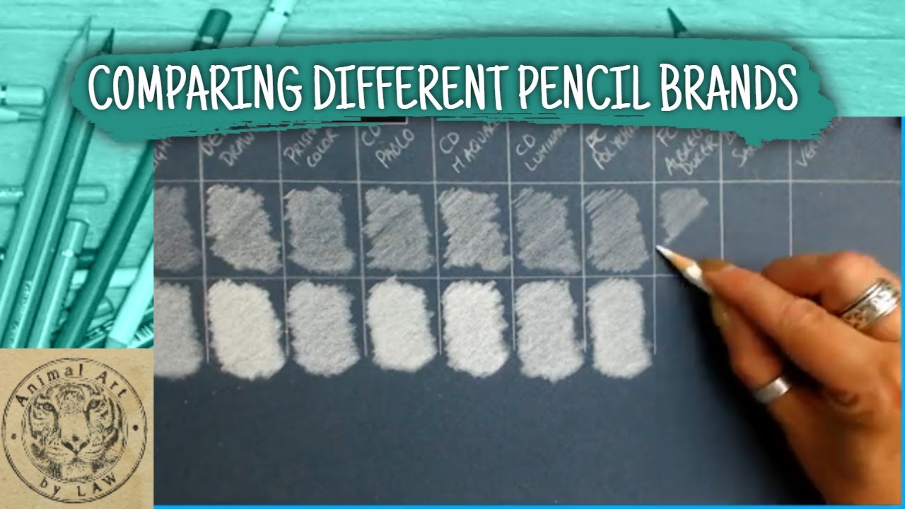 Comparing Different Coloured Pencil Brands - YouTube