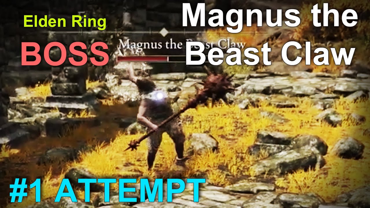 Elden Ring Magnus the Beast Claw vs Wretch BOSS Fight at Writheblood ...