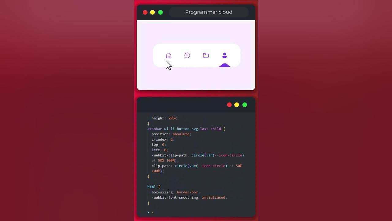 Animated Tab Bar Menu with HTML, CSS, and JavaScript - YouTube