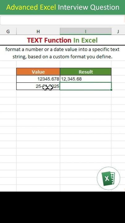 TEXT Function in excel | TEXT formula in excel | excel interview questions excel tips - YouTube