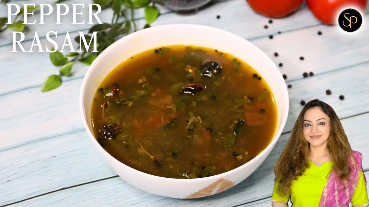 pepper rasam | spicy pepper rasam | rasam | how to make pepper rasam ...