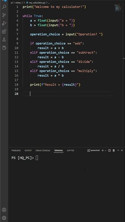 Simple Python Calculator #shorts #python #programming #coding - YouTube