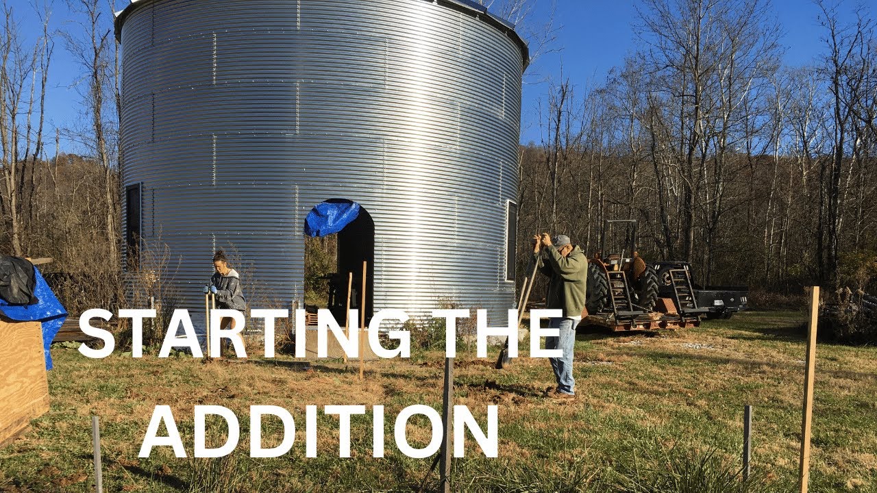 Grain Bin House Build - Starting the Addition Part 1 E19 - YouTube