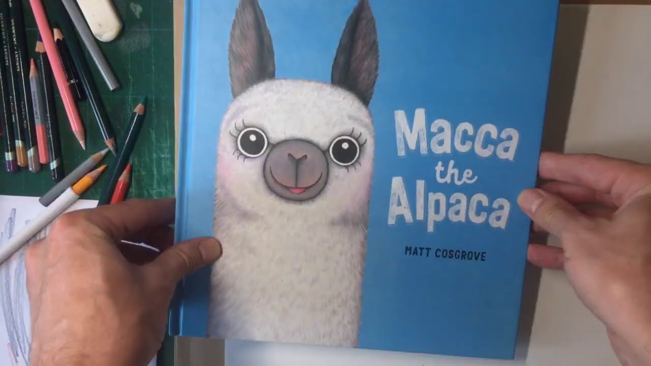 Macca the Alpaca by Matt Cosgrove Time Lapse Drawing - YouTube
