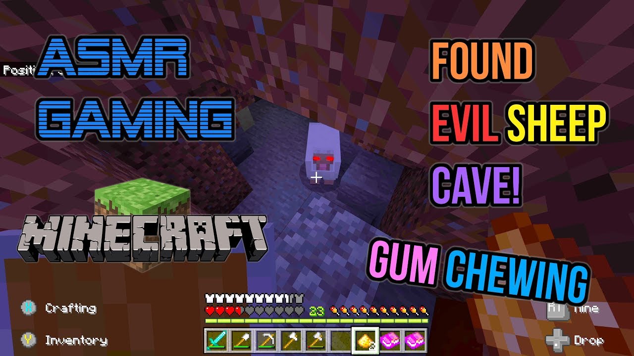 ASMR Gaming | Minecraft Found Evil Sheep Cave! Relaxing Gum Chewing 🎮🎧 ...