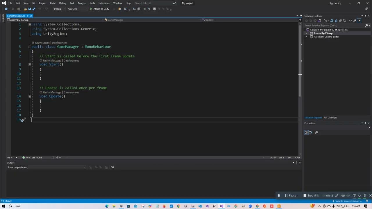 Game Manager Script in Unity - YouTube
