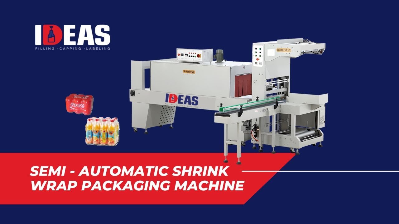 semi Automatic shrink wrap packaging machine - YouTube