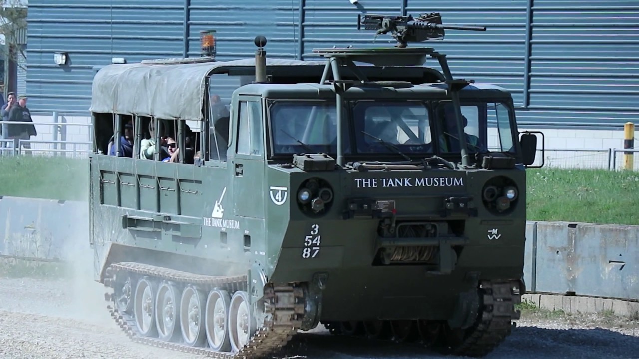 M548 tracked vehicle rides at the Tank Museum (based on M113 APC) - YouTube