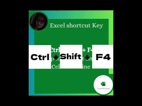 Do you know the shortcut key of function Ctrl + Shift + F4 | ExcelWizards7 - YouTube