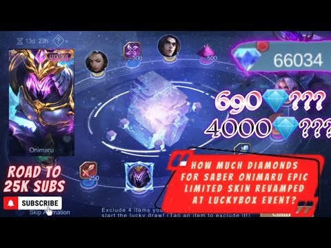 HOW MUCH 💎/DIAMONDS FOR SABER LIMITED EPIC SKIN "ONIMARU" IN REVAMPED ...