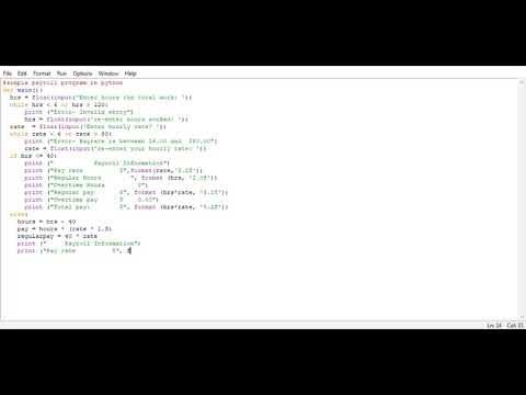 simple payroll program in python - YouTube