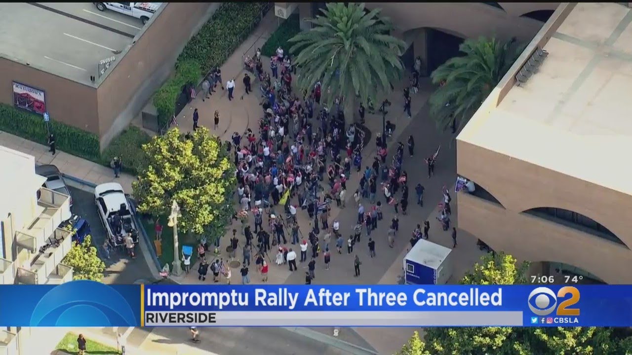 Impromptu Rally Held After America First Event Cancelled 3 Different ...