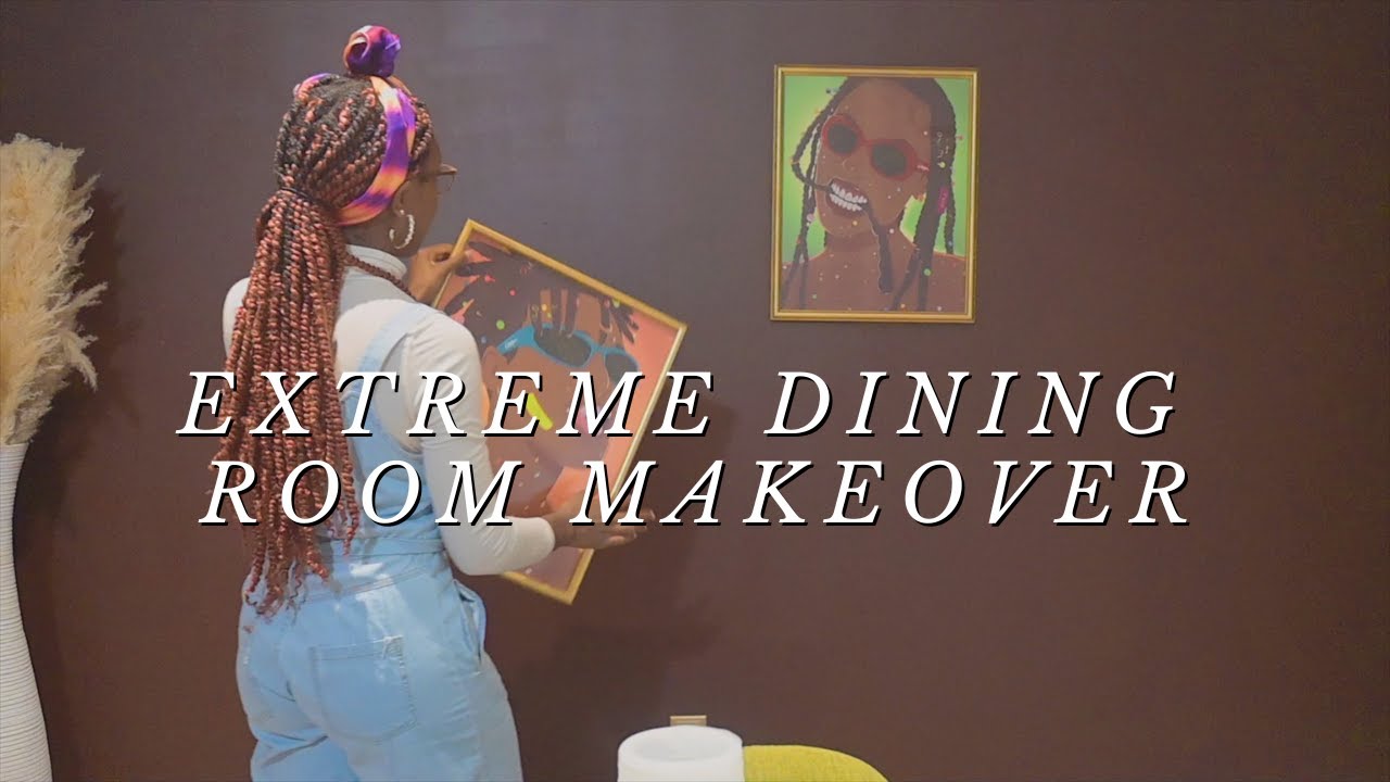 EXTREME Dining Room Makeover | Moody, Cozy, and Colorful - YouTube