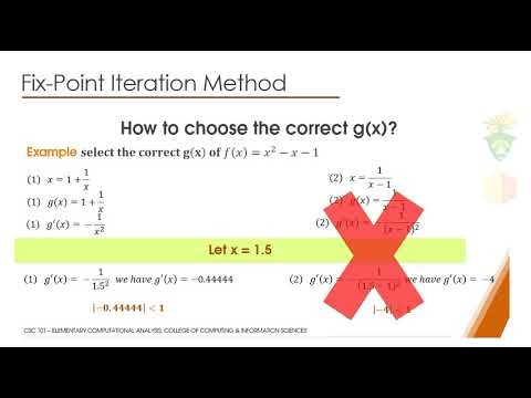 CSC 101- Fix Point Iteration Method - YouTube