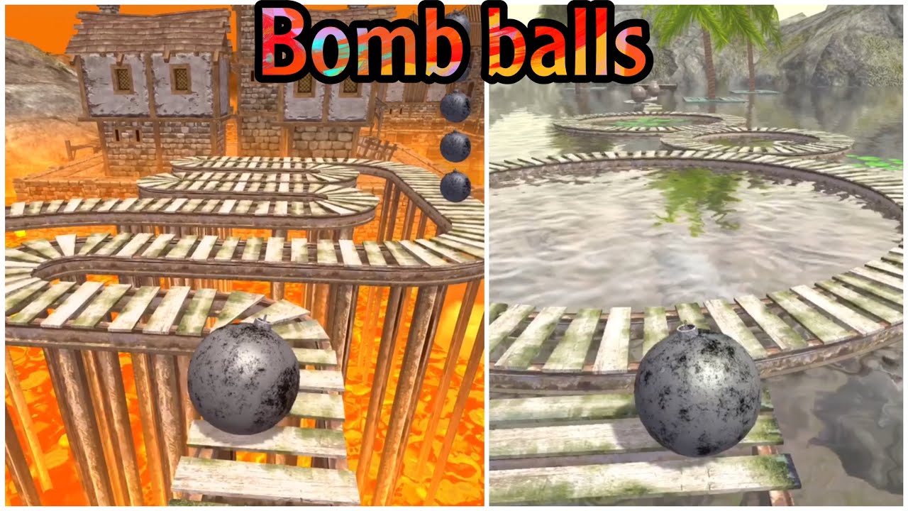 Bomb 💣 ball great gameplay in two worlds (lava + nature) - rolllance ...