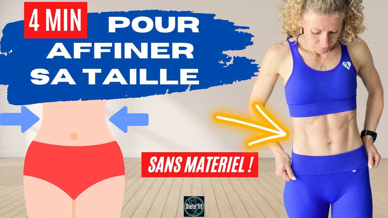AFFINER SA TAILLE EN 4MIN, 8 EXERCICES POUR UNE TAILLE FINE ET UN ...