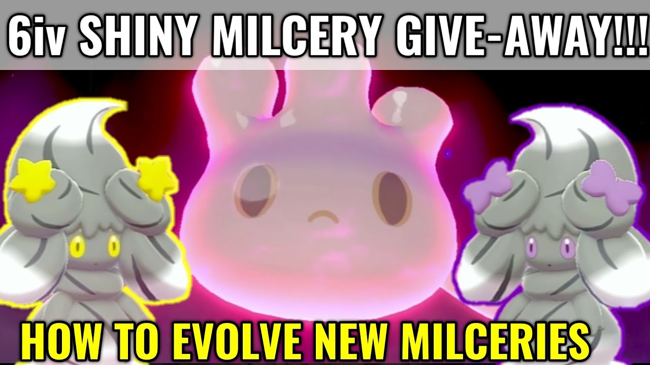 Ultra-Shiny Milcery Give-away + How to evolve in new forms! Pokemon ...