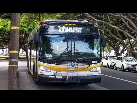 TheBus Honolulu Route 42 Waikiki ⇒ Ewa Beach New Flyer XDE60 Bus 184 ...