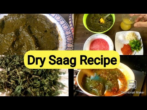 Dry Saag Recipe/sookha saag kesay banta he - YouTube