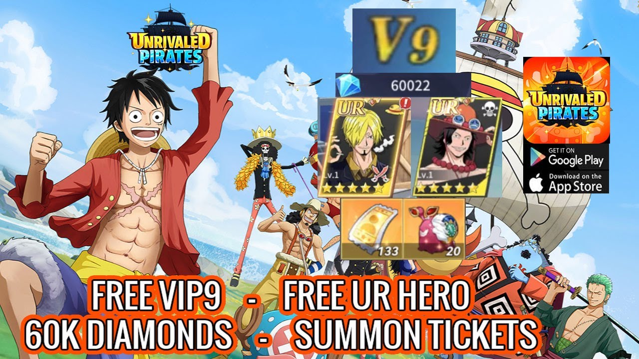 Unrivaled Pirates Gameplay - Free V9, 60K Diamonds, Summon Tickets, UR ...