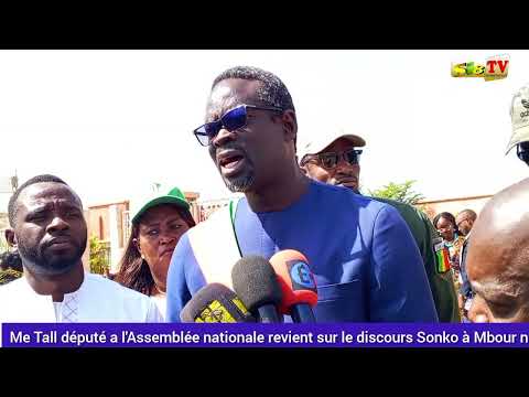 Réaction de Me Tall sur le discours de Sonko à Mbourl'inauguration centre  formation  à Mbour Falokh