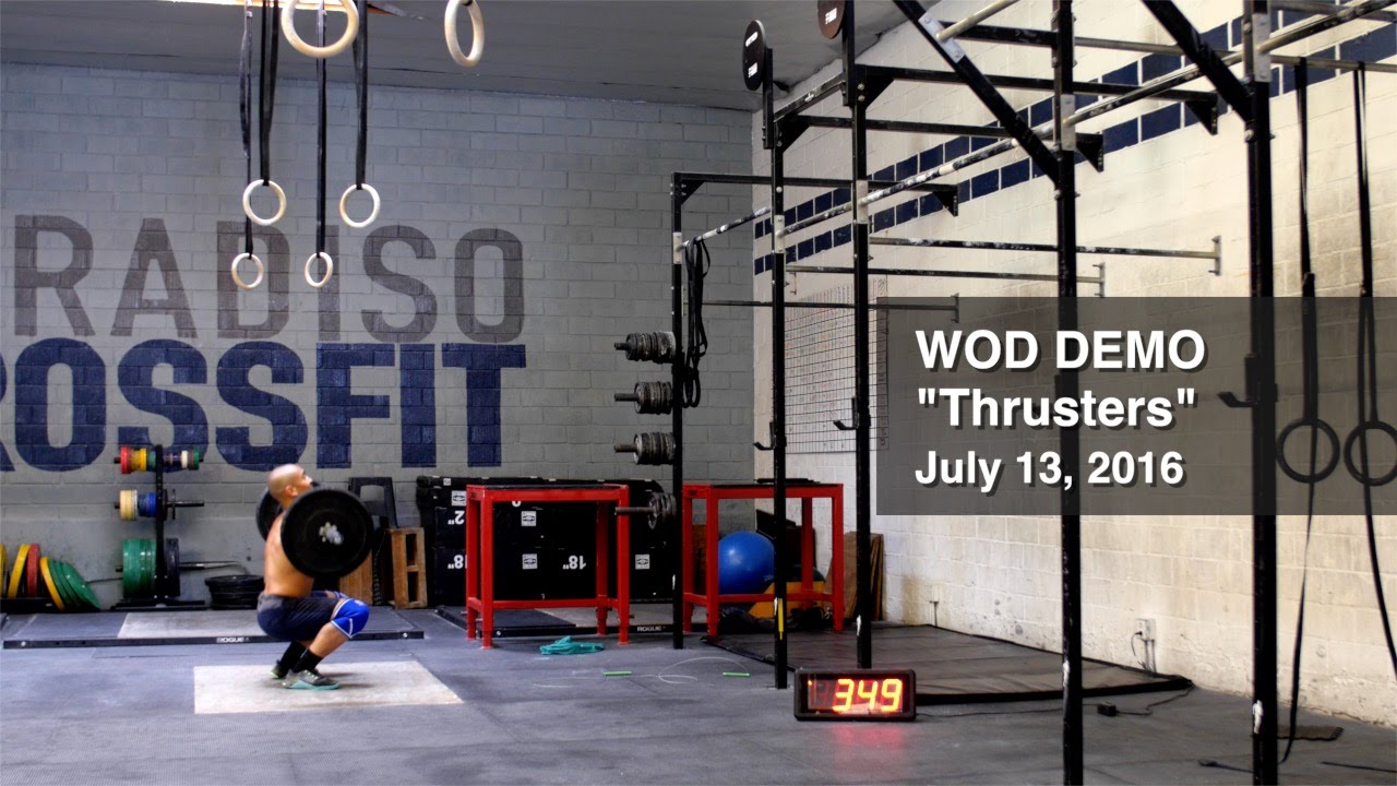 WOD DEMO - THRUSTERS (Paradiso Crossfit) - YouTube