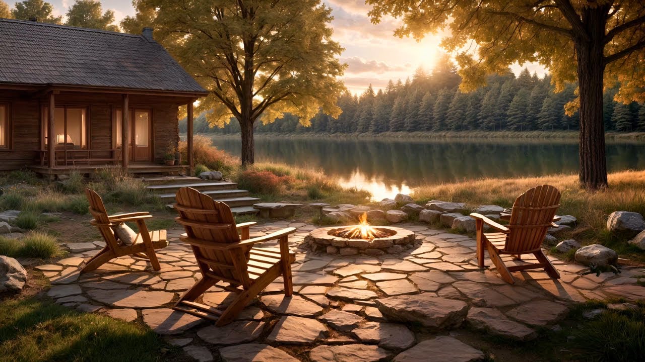 Serene Morning by the Lake | Gentle Sunrise, Birds Chirping, and ...