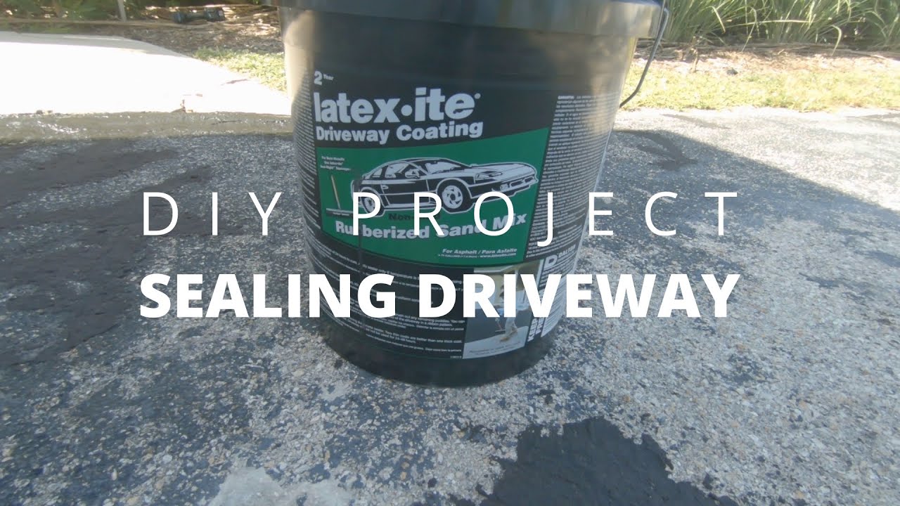 ASPHALT DRIVEWAY COATING - RESEALING DIY PROJECT - YouTube