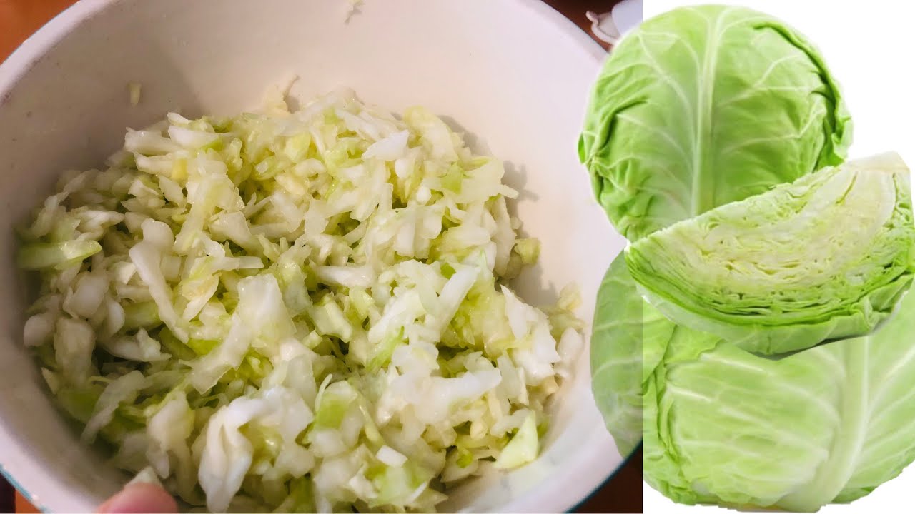 Healthy Cabbage Salad with lemon and salt - YouTube