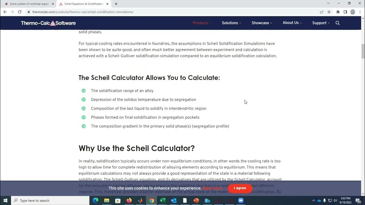Thermo-Calc Scheil calculation for Steels - YouTube