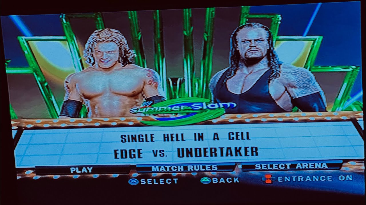 WWE SVR10 | Edge Vs Undertaker Hell in the Cell at SummerSlam 2008 PPV ...