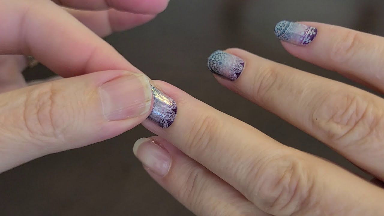 Easy application of Color Street nail strip - YouTube