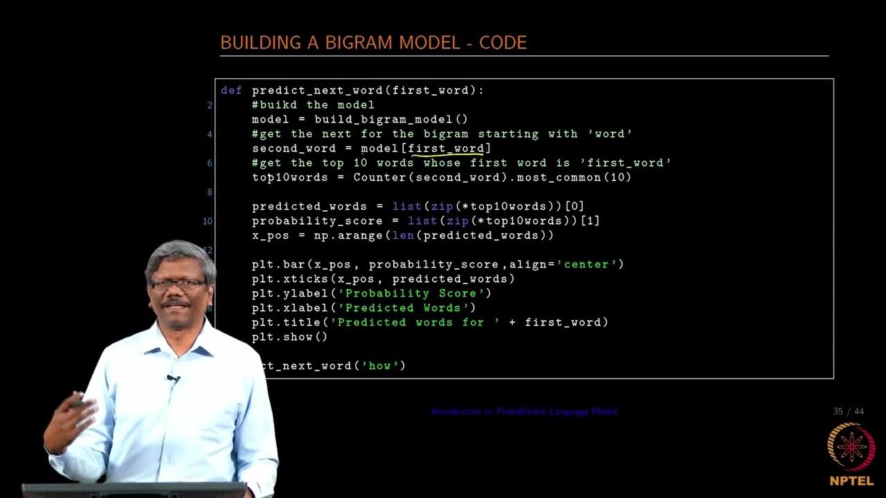 Bigram and Trigram Language models -peeking indide the model building - YouTube