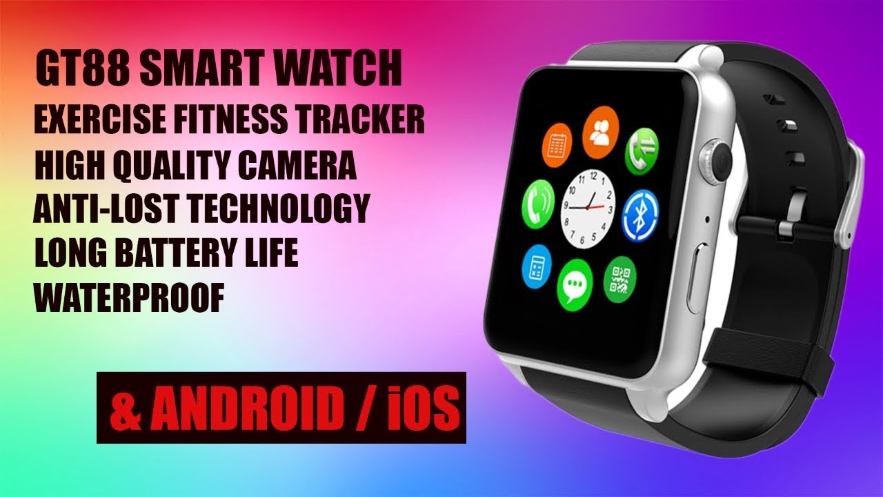Best Budget Smartwatch - GT88 smartwatch iOS & Android Review 2017 ...