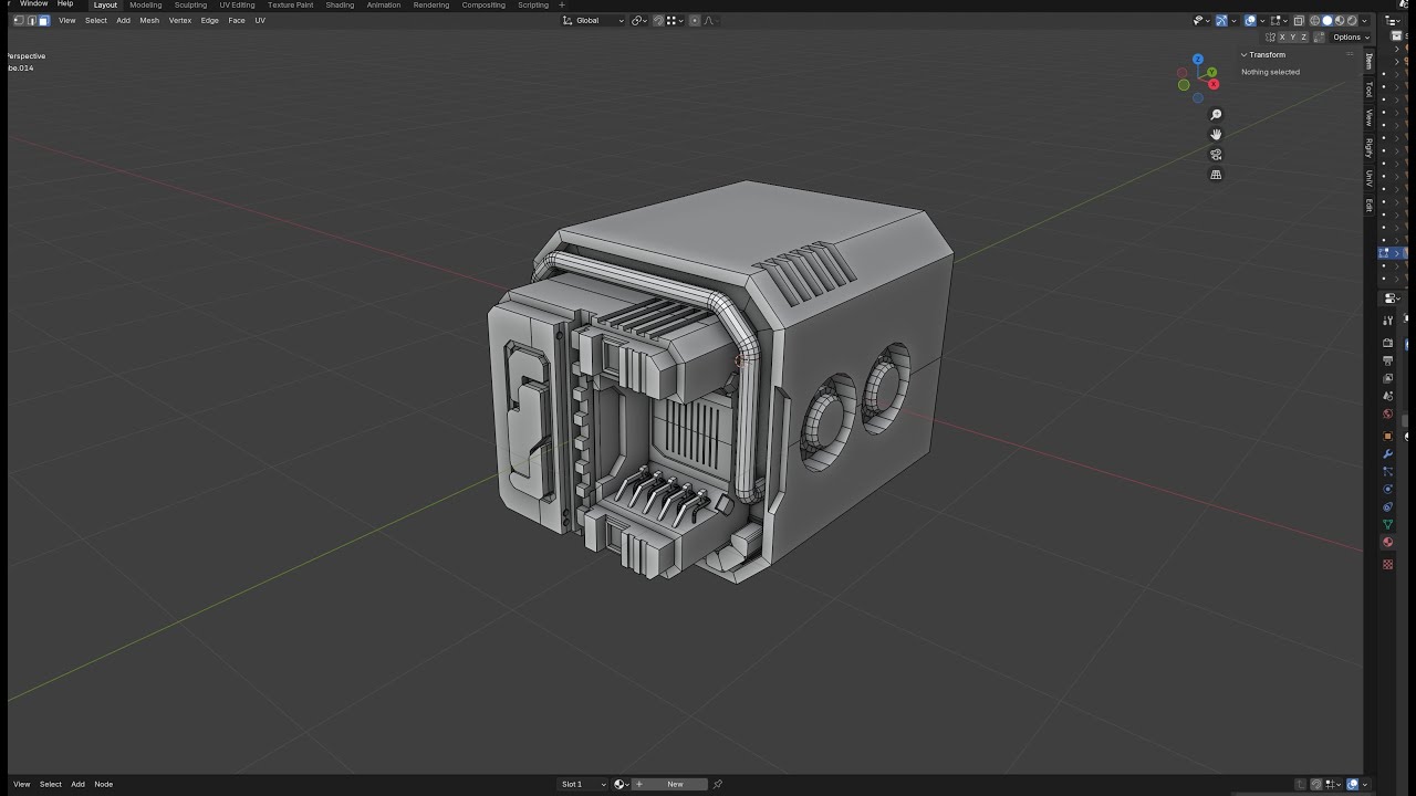Make a simple Sci-fi Object - Grid Modeler - YouTube