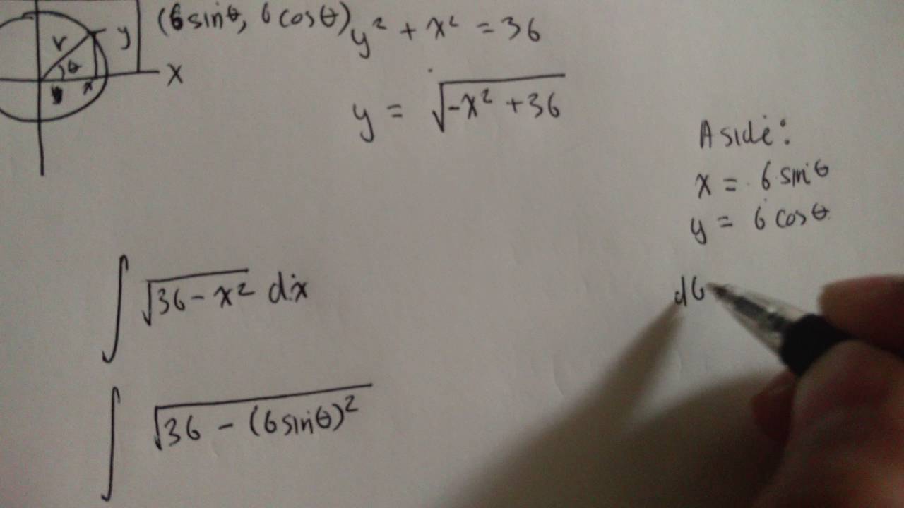 How to integrate a semi-circle - YouTube