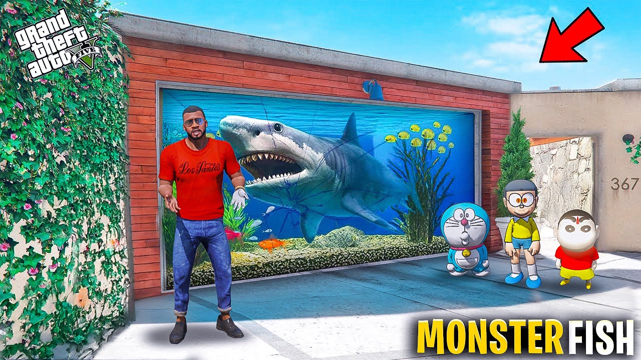 GTA V : Franklin And ShinchanTurns His Garage Into A Monster Fish Tank ...