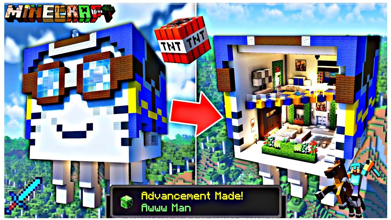 "Minecraft: Secret Modern House Inside a Cute Mob Build!" - YouTube