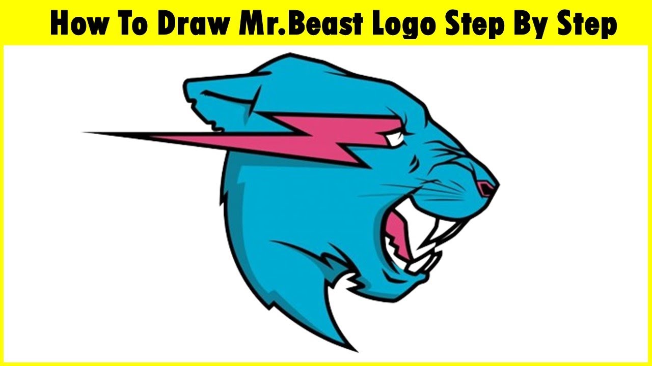 How To Draw Mr.beast Logo Step By Step || Drawing + colouring tutorial ...