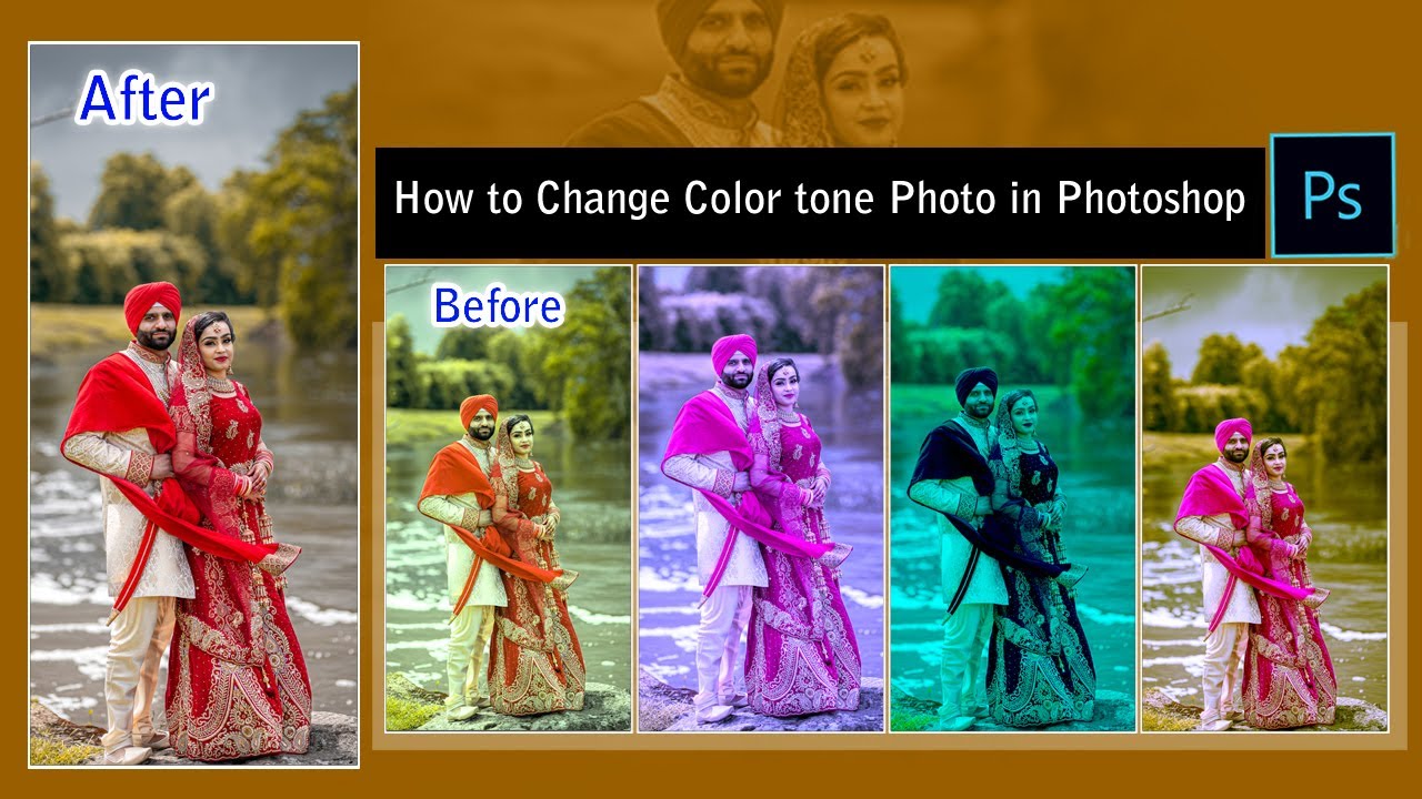How to Change Colour Tone of Photo in Photoshop || Photoshop Color Tone ...