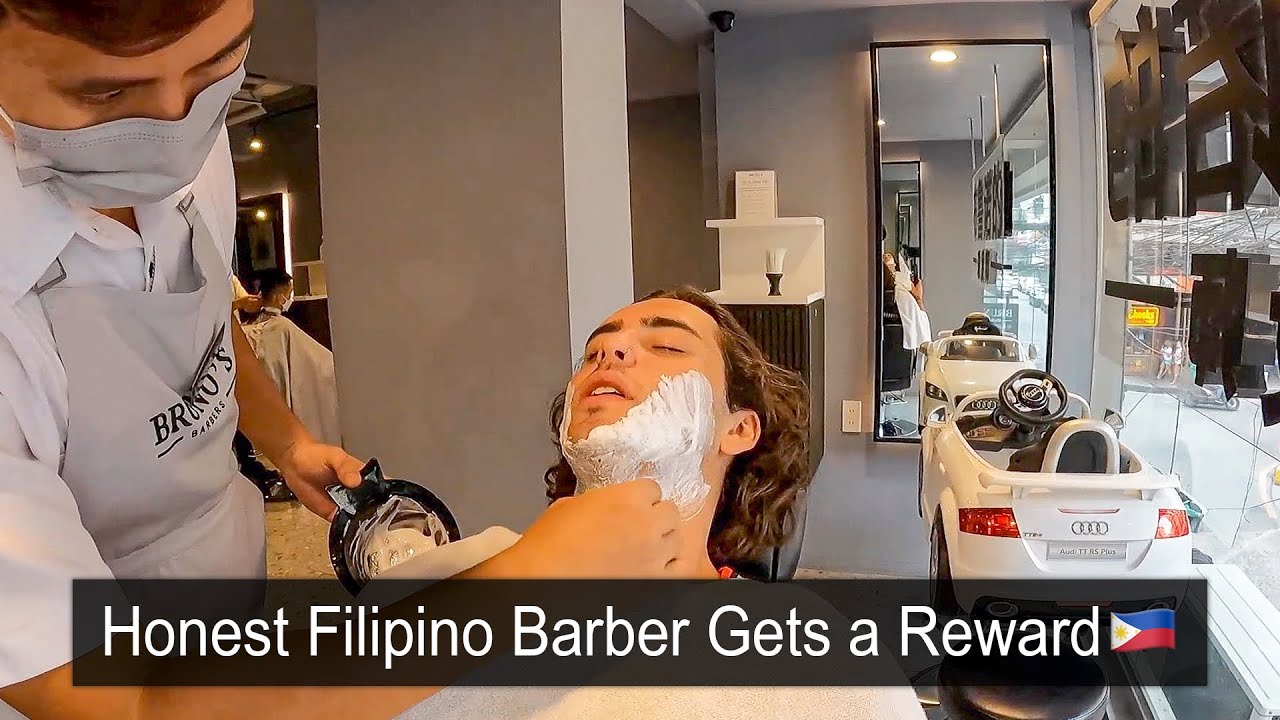 Honest Filipino Barber Gets a Reward 🇵🇭 - YouTube
