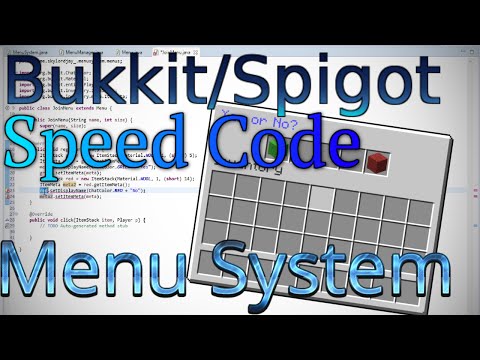 [Minecraft Bukkit/Spigot] Menu System Speed Code