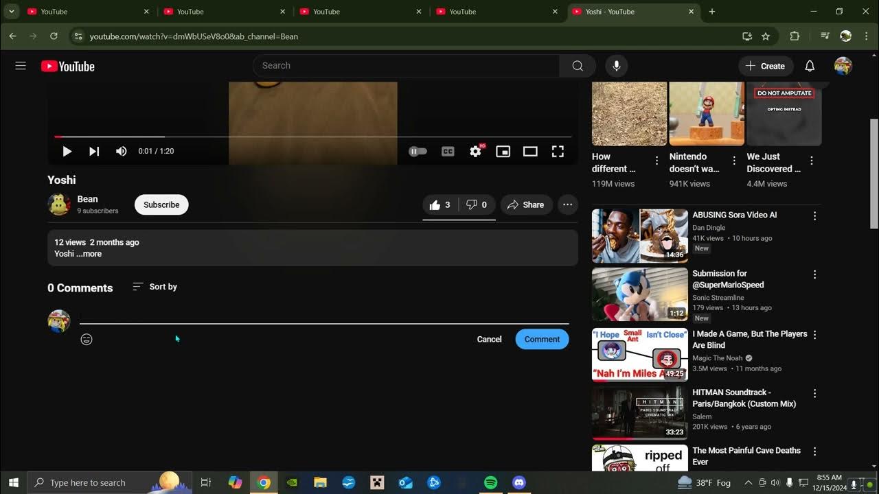 YouTube Comment Color Bug Report - YouTube