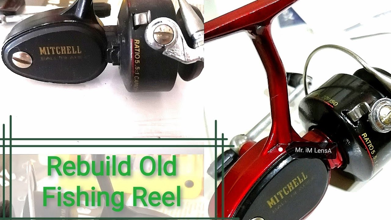 Rebuild/Repaint Old Fishing Reel (Mitchell 408) - YouTube