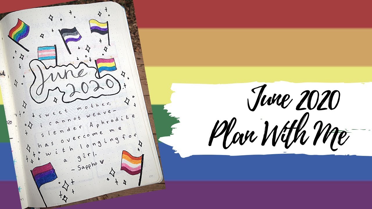 June 2020 Bullet Journal Plan With Me || LGBTQ+ Pride Theme! 🏳️‍🌈 - YouTube