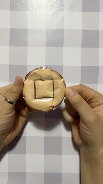 Squid game squishy Dalgona candy how to make tutorial #diy #squidgamediy #art #dalgonasquidgame ...