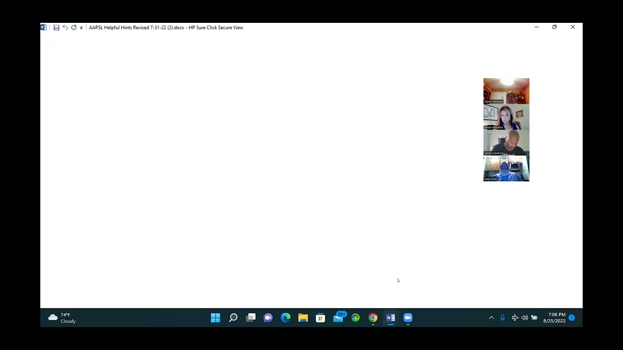 Session 1 Zoom Coaching Video for August 25, 2022 - YouTube