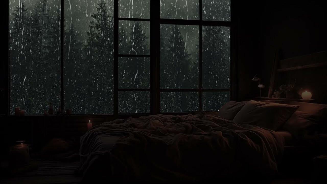 Rain Sound in Forest - Heavy Rain on Window helps Relax Mind, Deep ...