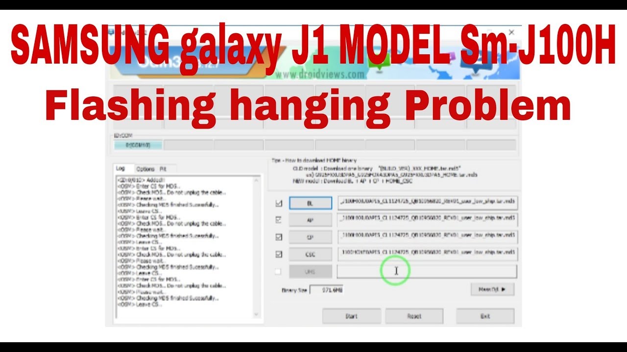 SAMSUNG Galaxy J1 MODEL SM-J100H flash Hanging Problem Solution Pattern ...